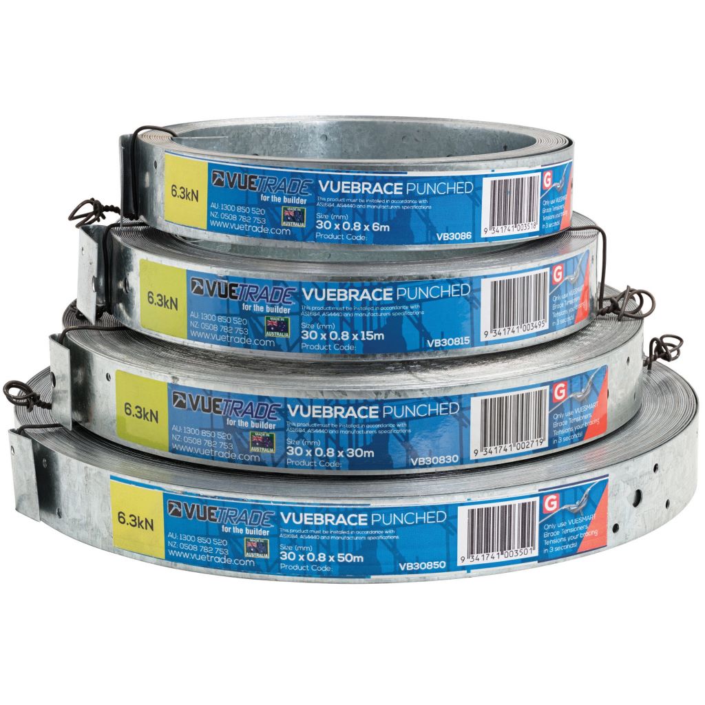 Hoop Iron Strap Brace Punched Galvanised | Tramin Sydney